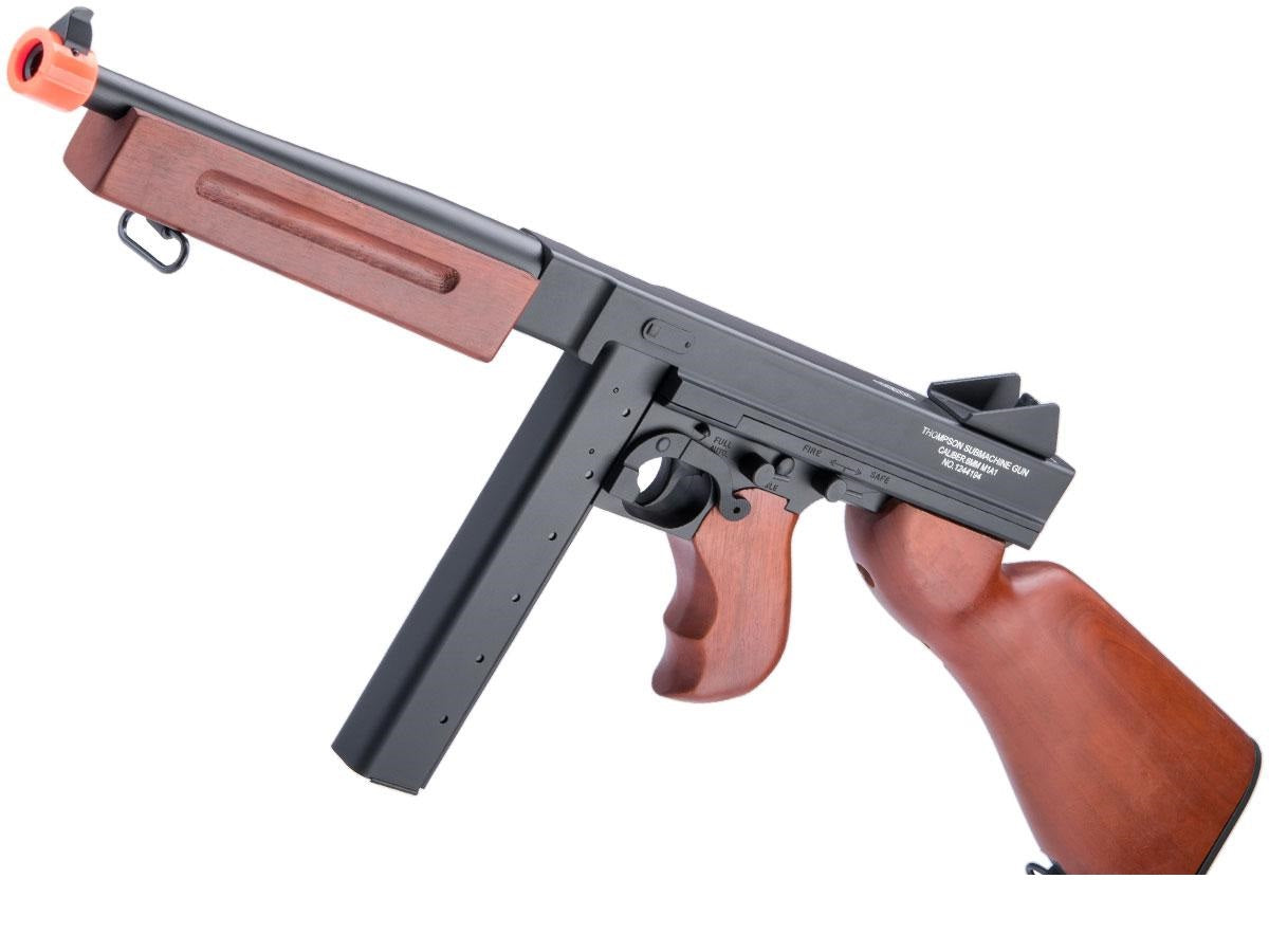 Cybergun Auto Ordnance Licensed Thompson M1A1 Airsoft AEG Rifle w/ Rea ...