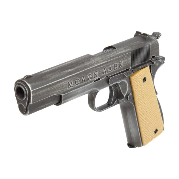 AW Custom Full Metal Custom "Molon Labe" Weathered 1911A1 Airsoft Gas ...