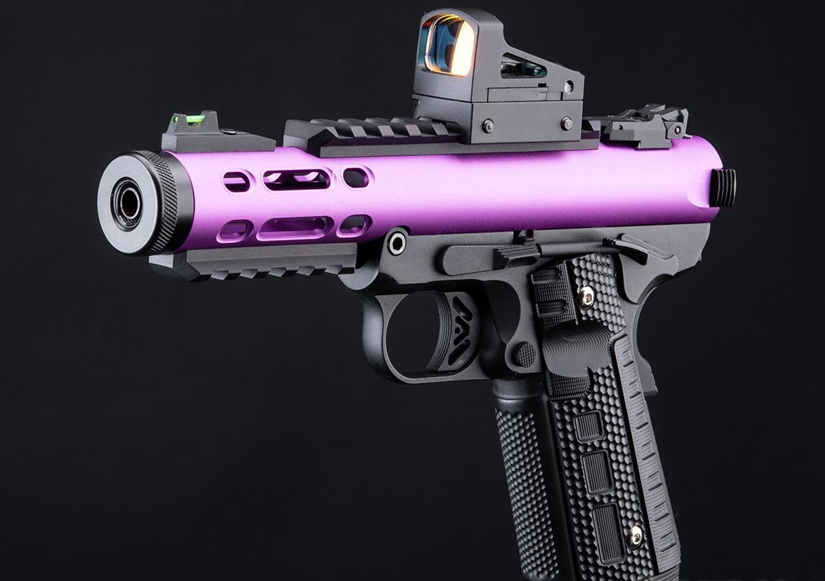 WE-Tech Galaxy 1911 Gas Blowback Airsoft Pistol (Color: Black Slide ...